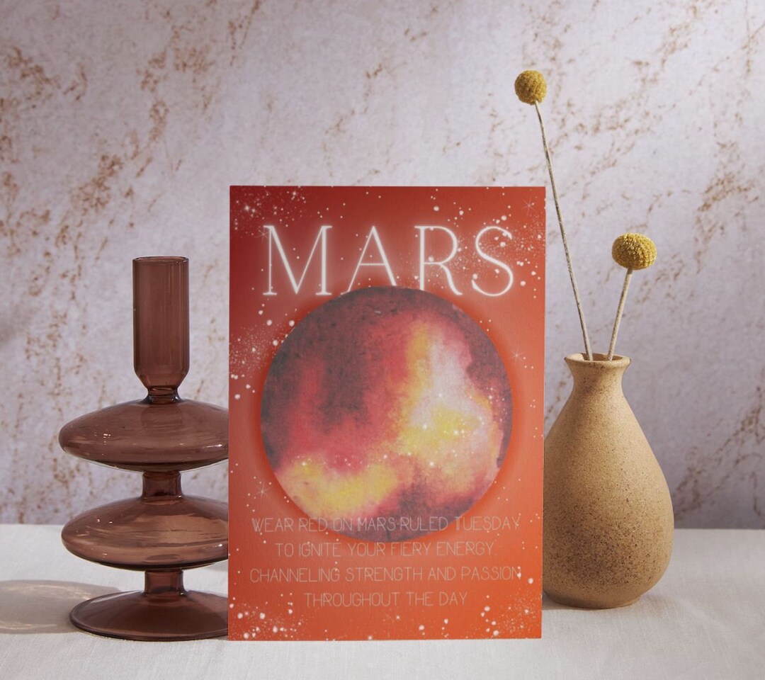 Mars Red Colour Theory Poster - Etsy