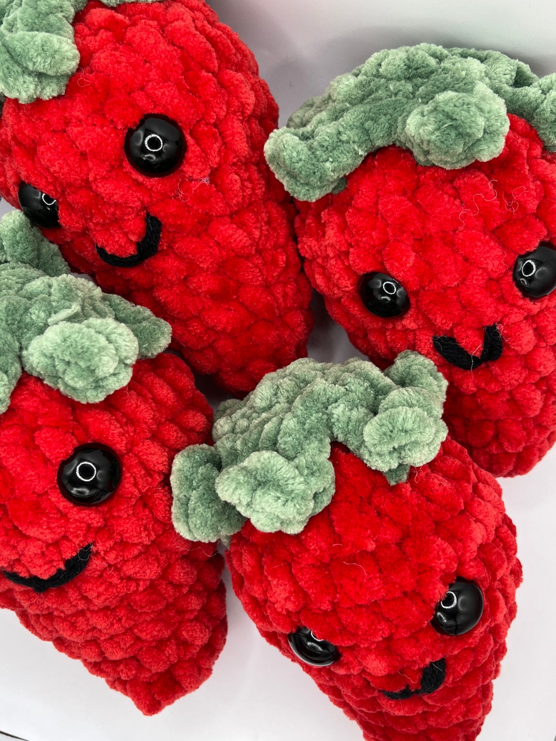 Crochet Strawberry Plushie/ Strawberry/ Plushie/ Stuffed Strawberry ...