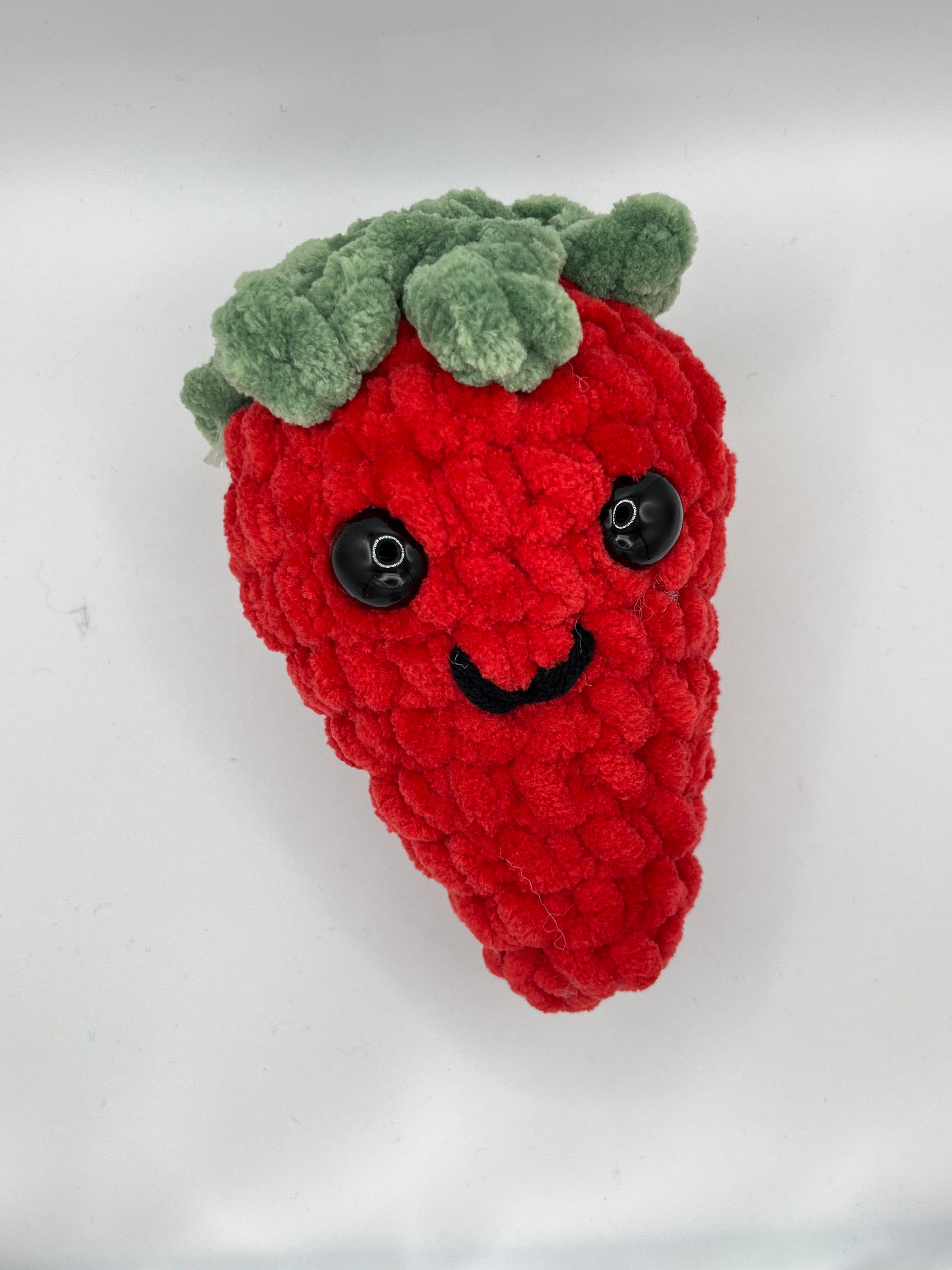 Crochet Strawberry Plushie/ Strawberry/ Plushie/ Stuffed Strawberry ...