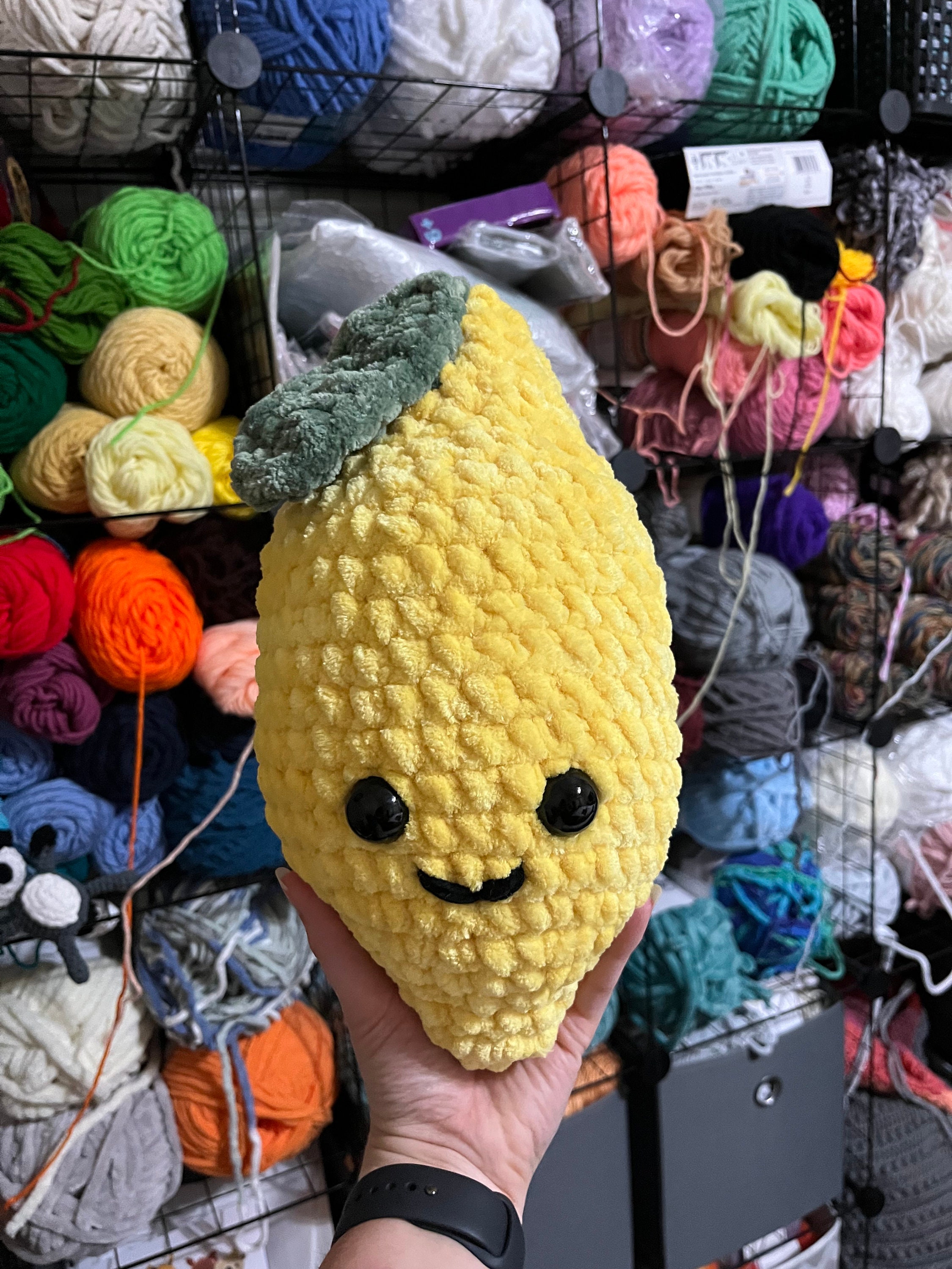 Jumbo Crochet Lemon Plushie/ Crochet Lemon/ Lemon Plushie/ Crochet ...