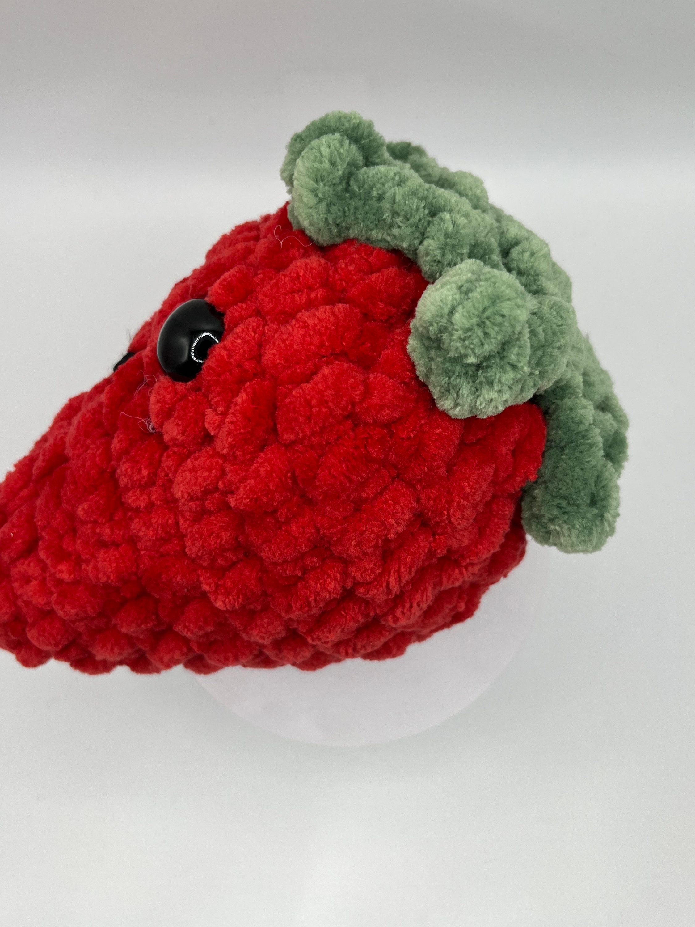 Crochet Strawberry Plushie/ Strawberry/ Plushie/ Stuffed Strawberry ...