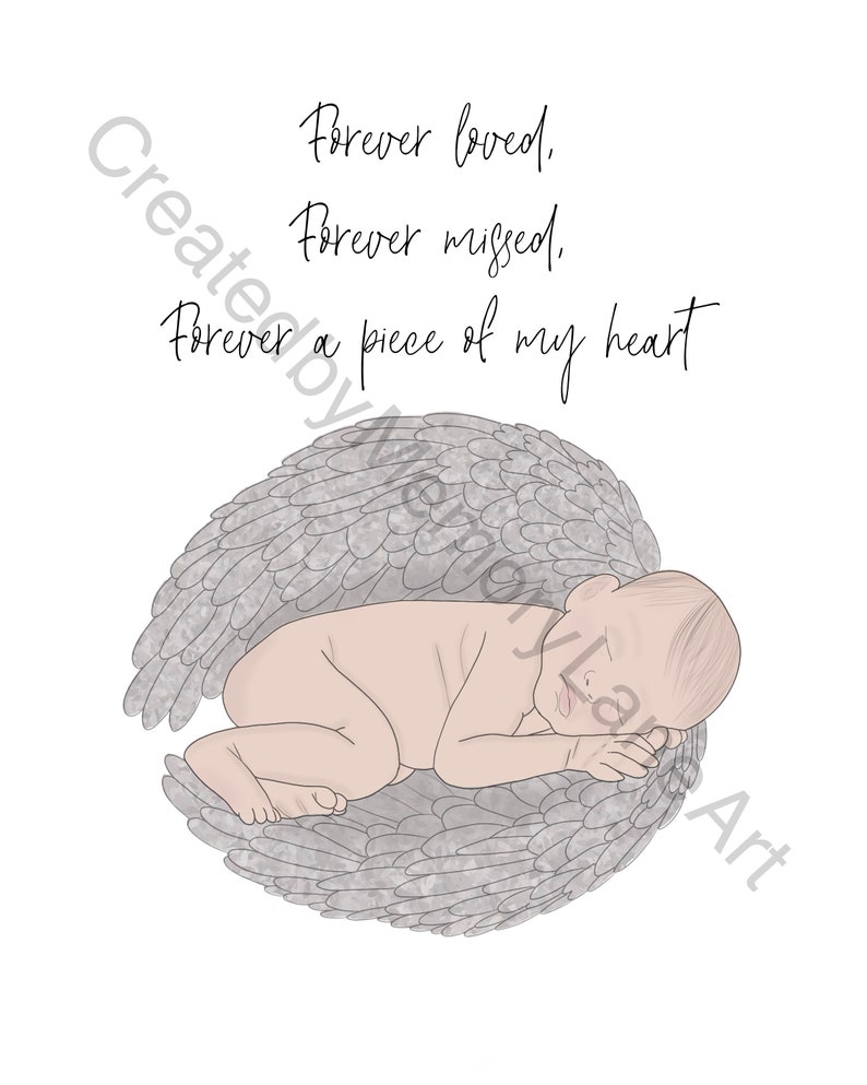 INSTANT DOWNLOAD- Angel Baby Memorial Art - Etsy