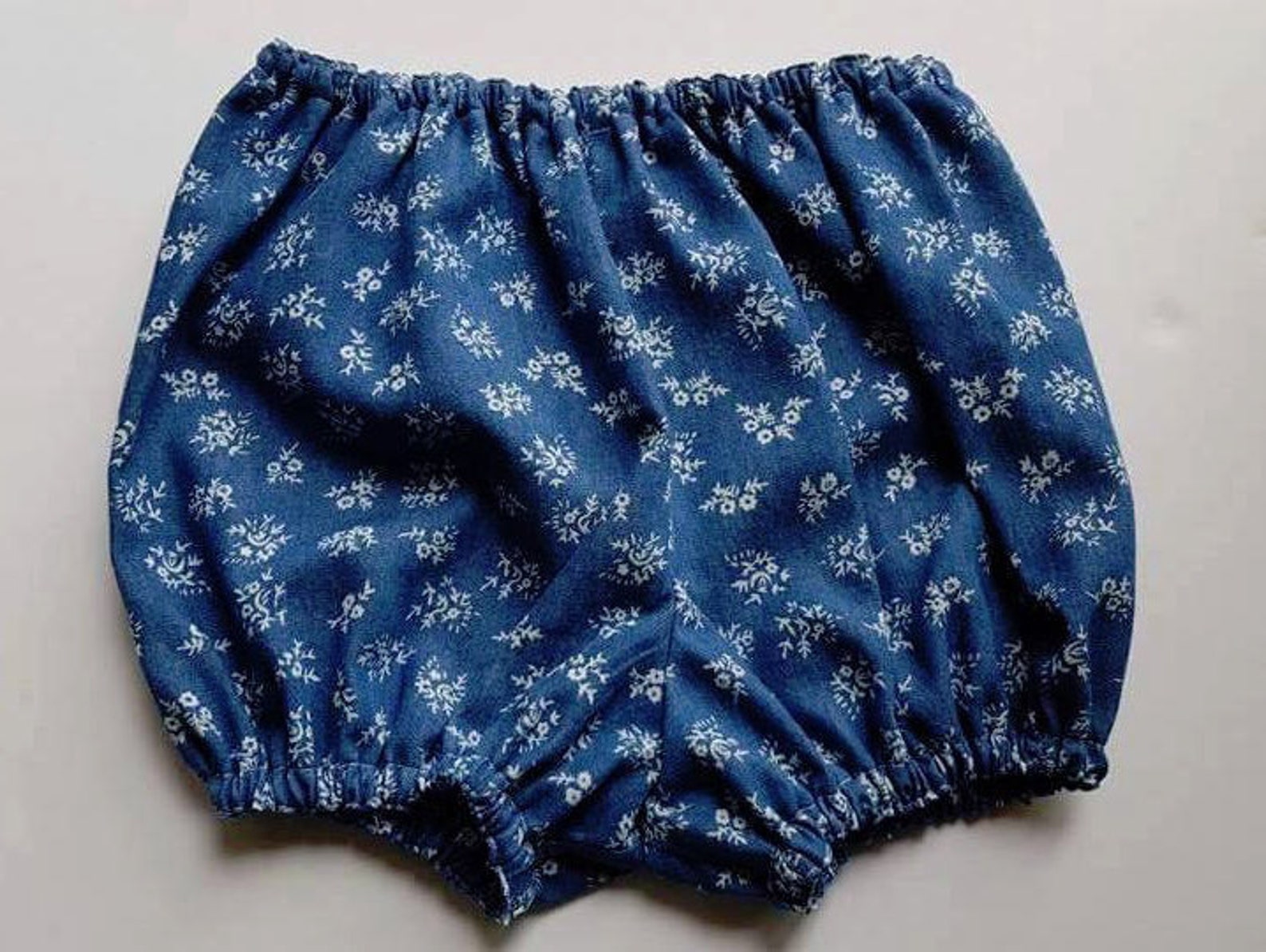 Denim Flower Baby Bloomers - Etsy