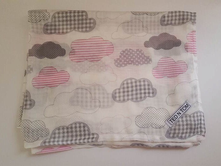 Pink Cloud Bamboo Muslin Wrap / Swaddle - Etsy Australia