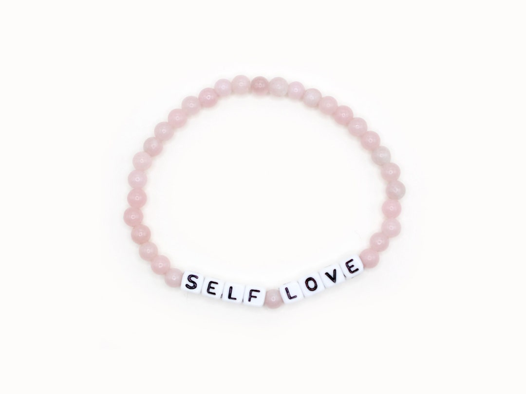 Custom Word Bracelet – Pink Opal Gemstone Beads, Personalized Name - Etsy