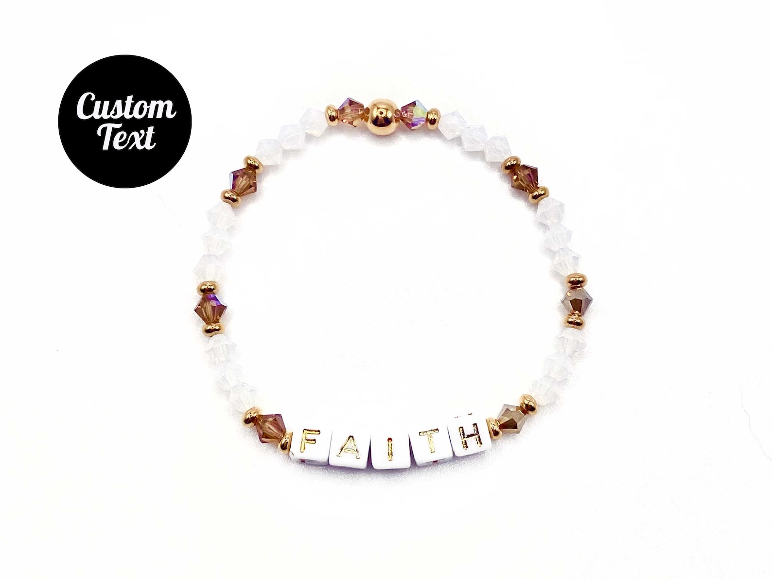Personalized Word Bracelet Gold Custom Beaded Name Bracelet - Etsy