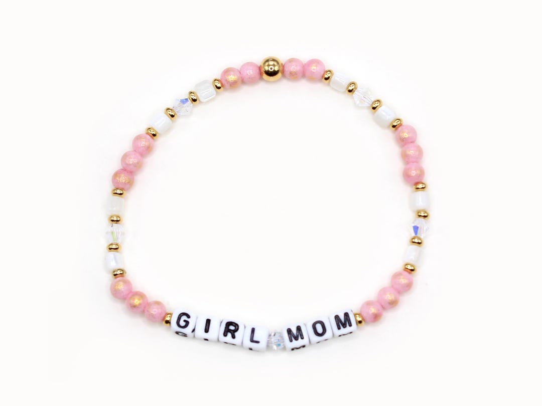 Custom Word Gemstone Bracelet – Personalized Girl Mom Jewelry - Etsy