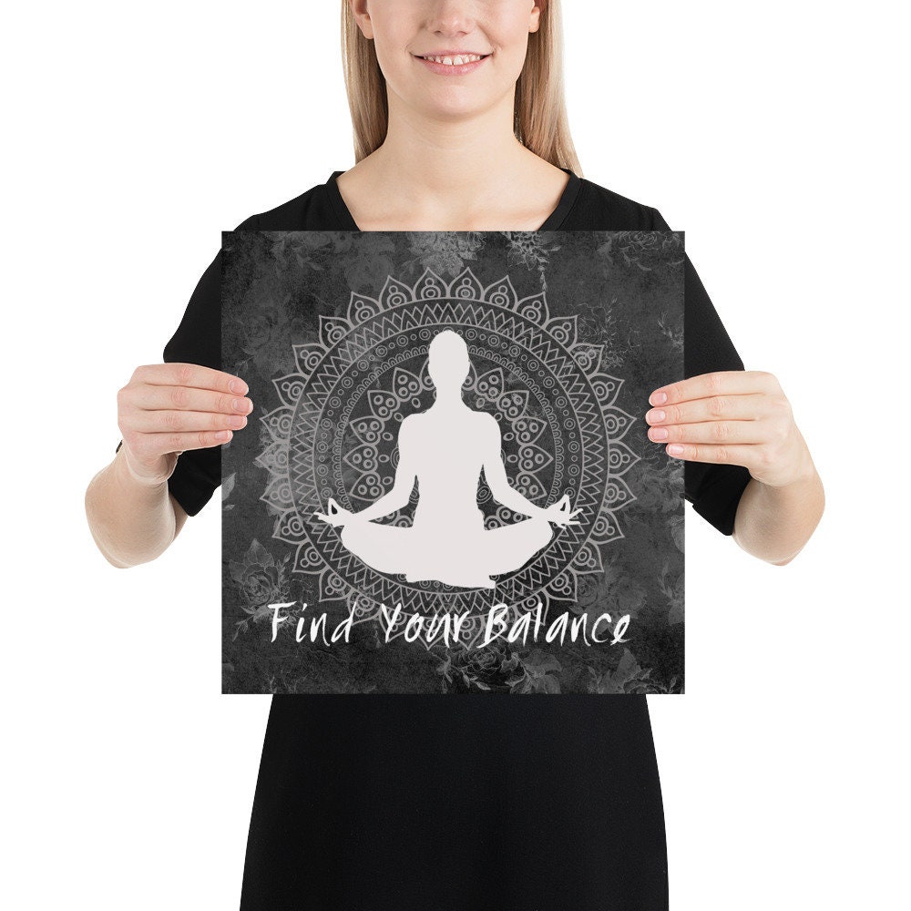 Meditation Wall Print Meditation Poster Yoga Studio / Clinic - Etsy