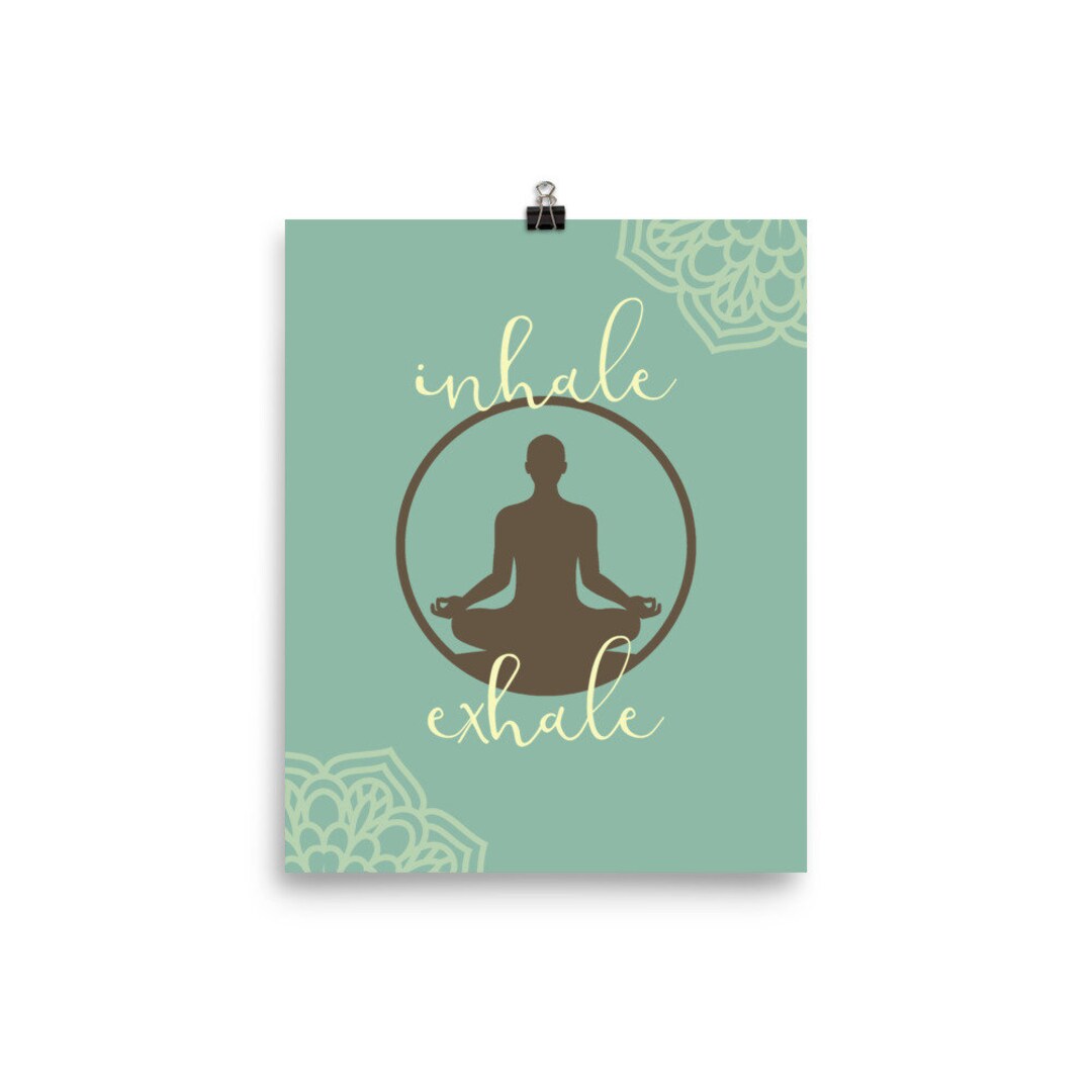 Inhale Exhale Wall Art, Boho Poster, Bohemian Wall Decor, Yoga Gift ...