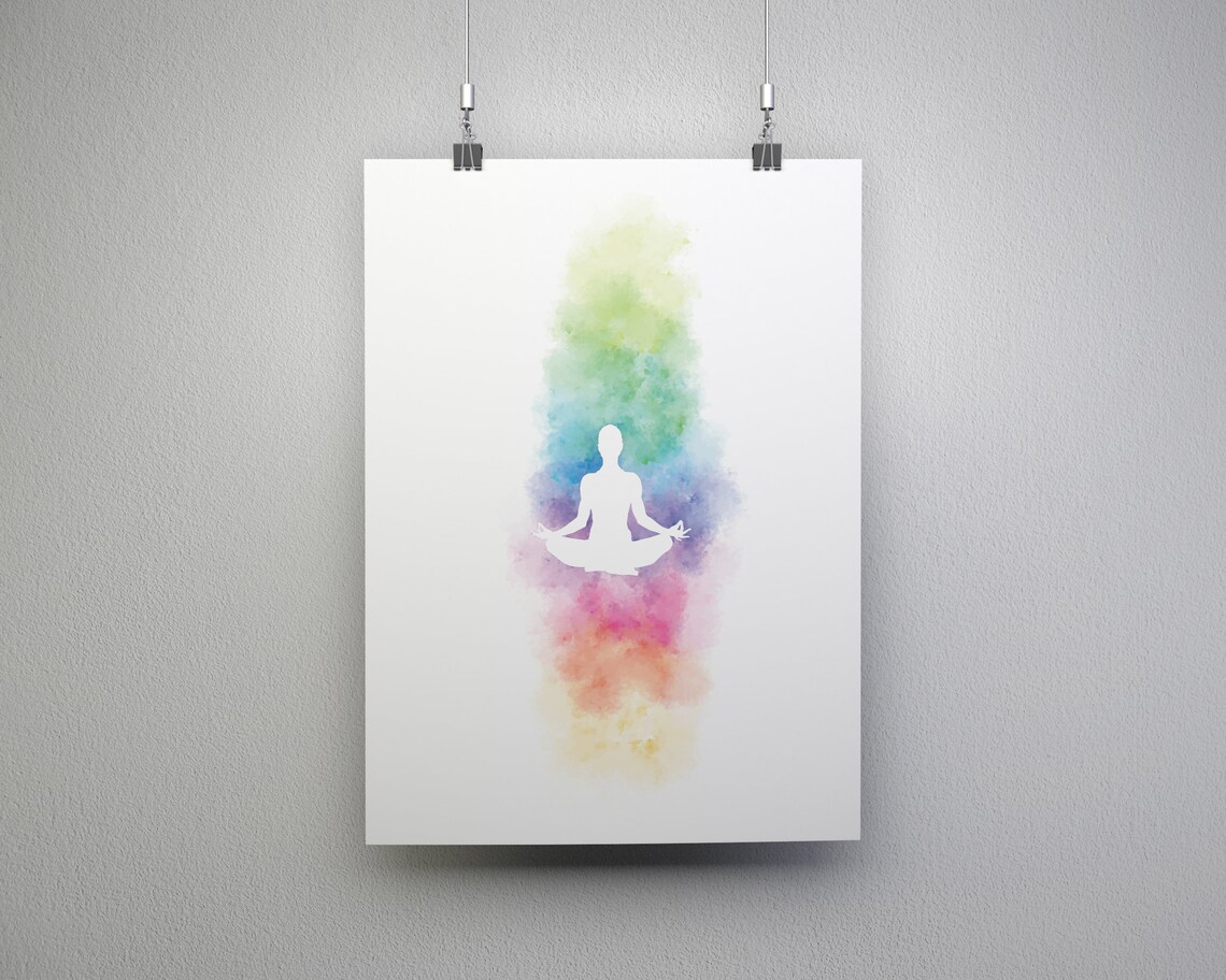 Meditation Poster Meditation Room Wall Decor Yoga Pose Wall - Etsy Israel