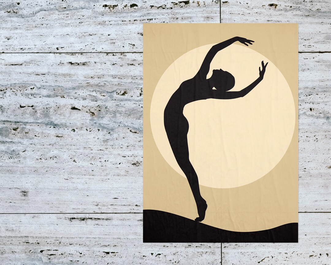 Dance Poster, Modern Dance Poster Print, Moonlight Dancer Art Print ...