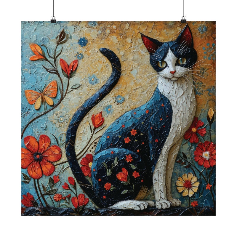 Whimsical Cat Art - Etsy