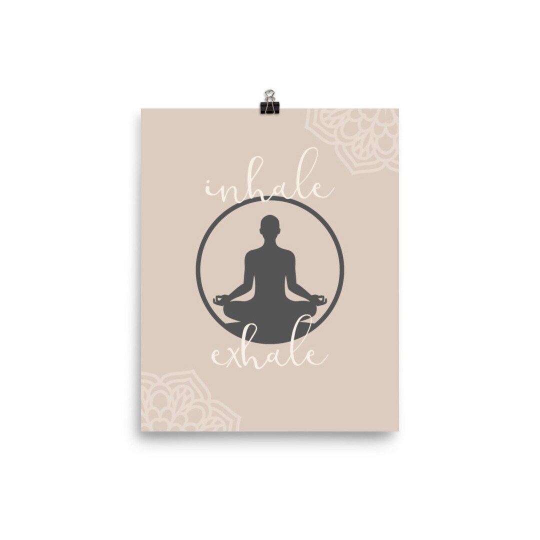 Inhale Exhale Wall Art, Boho Poster, Bohemian Wall Decor, Yoga Gift ...
