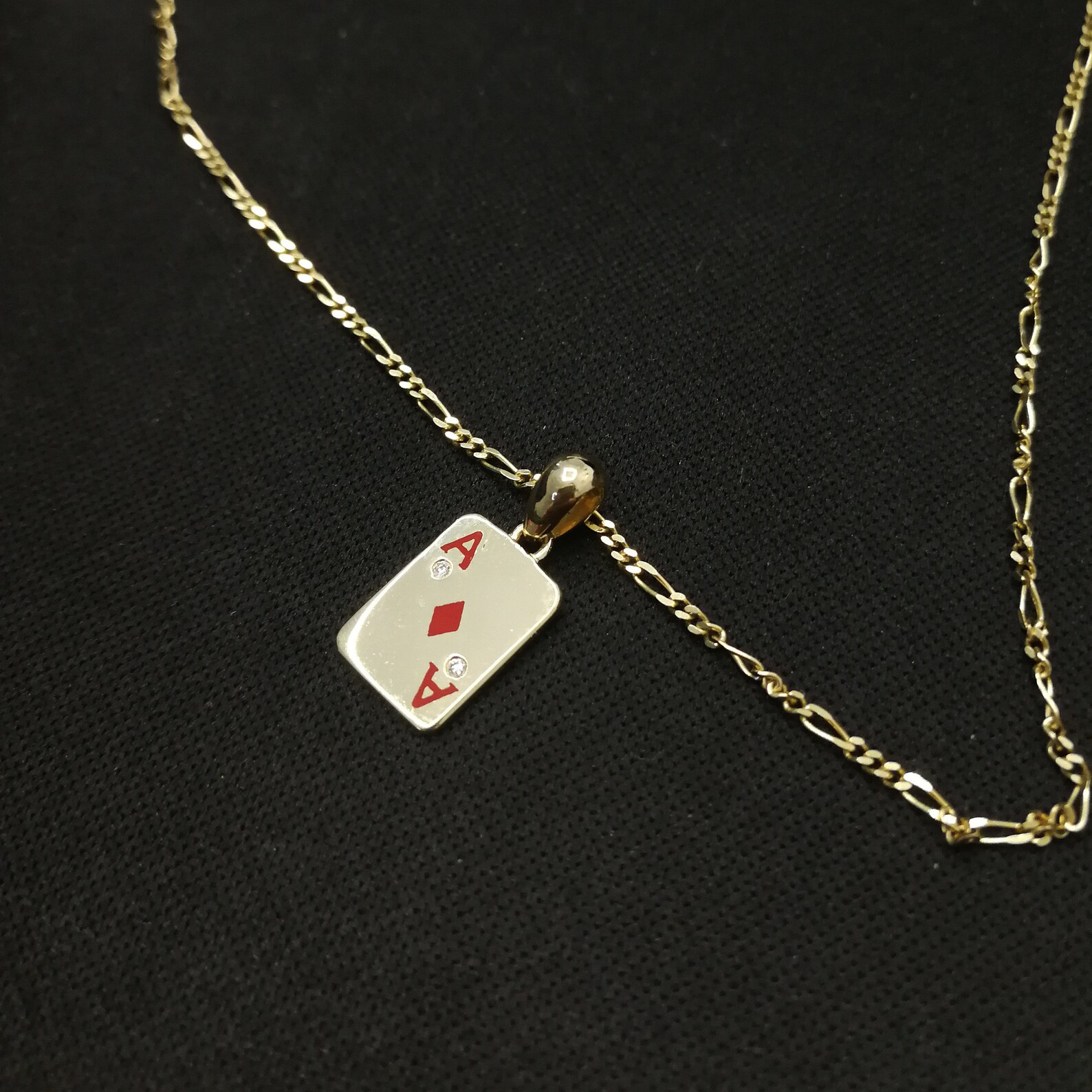 Ace Pendant, Poker Pendant, Poker Gifts, Ace Pendant With Two Diamonds ...