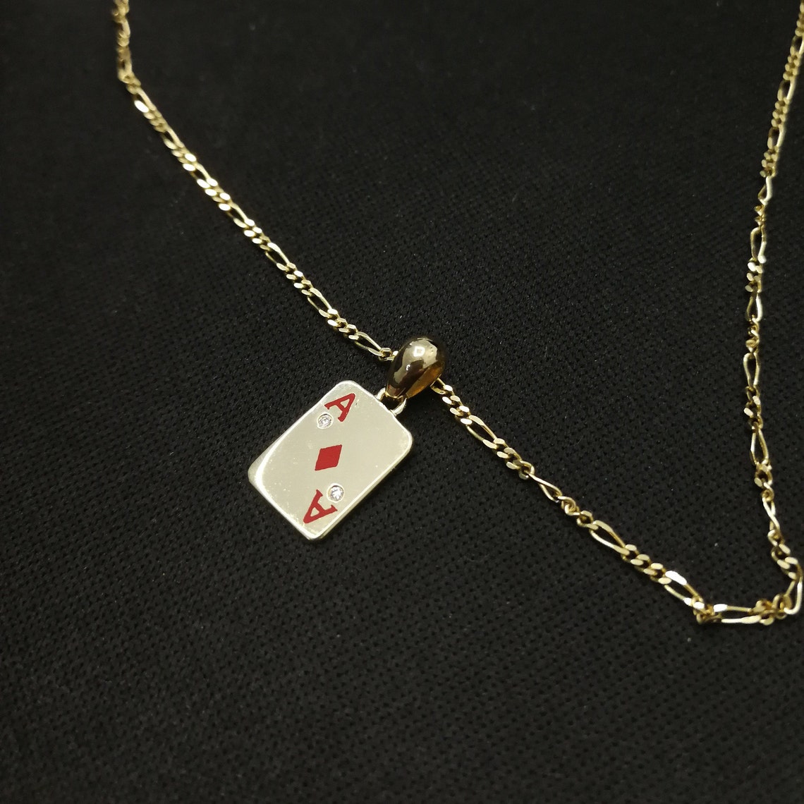 Ace Pendant, Poker Pendant, Poker Gifts, Ace Pendant With Two Diamonds ...