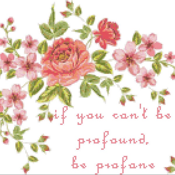 Profane Cross Stitch - Etsy