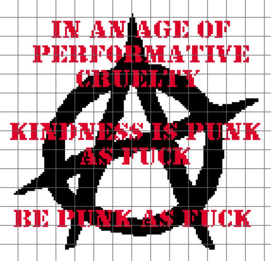 Be Punk as Fuck Cross Stitch Pattern - Etsy