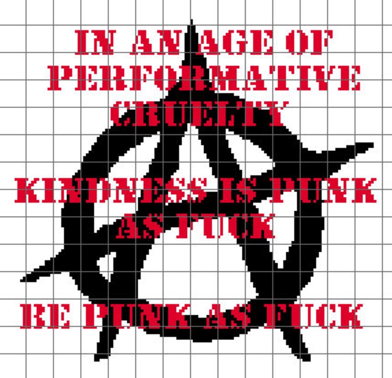 Be Punk as Fuck Cross Stitch Pattern - Etsy