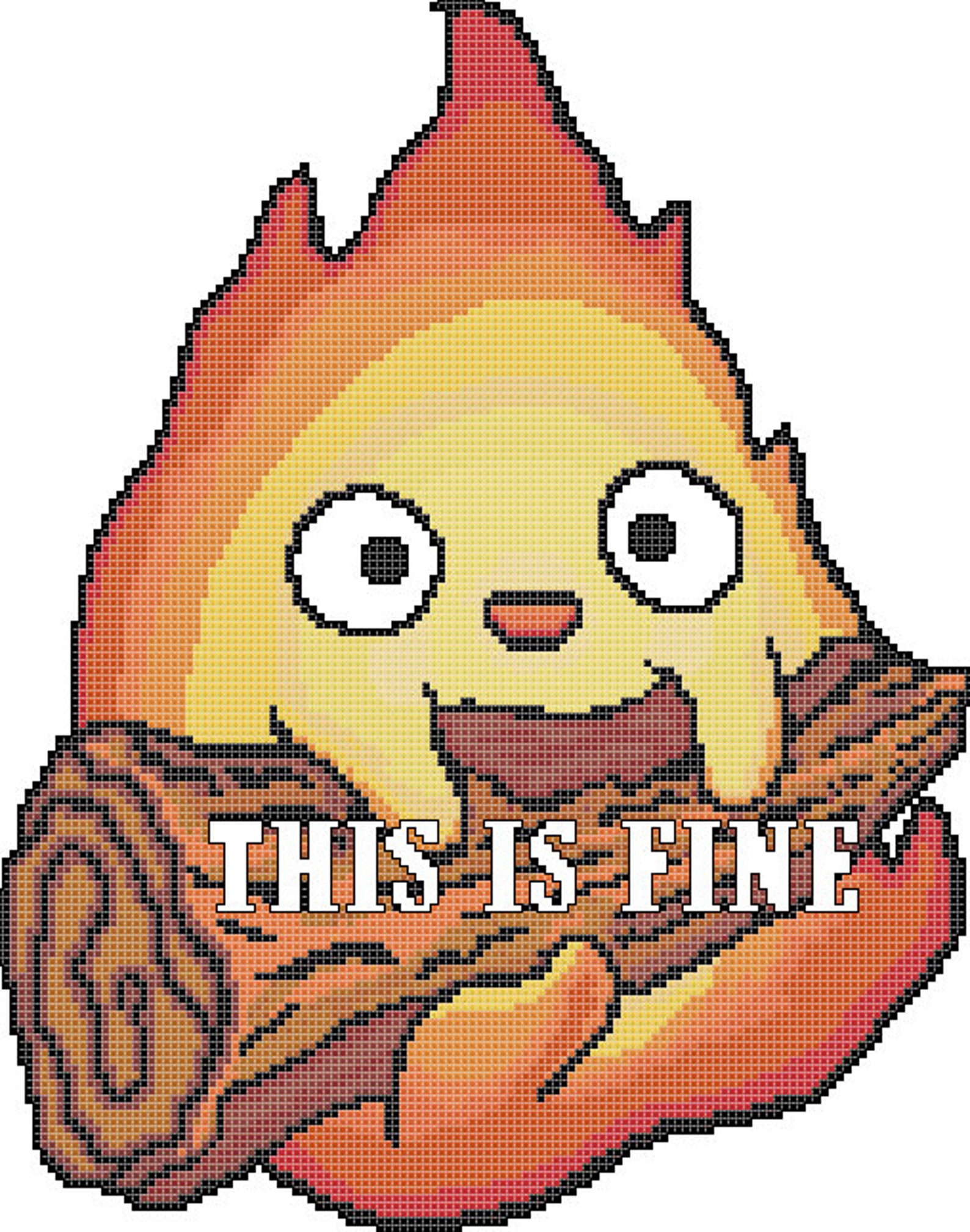 Calcifer - This is Fine Cross Stitch Pattern Inspired by Howl's Moving ...