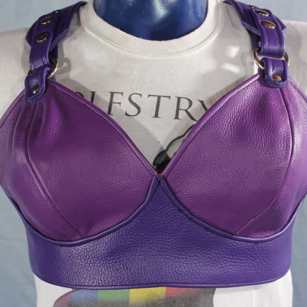 Leather Bra - Etsy