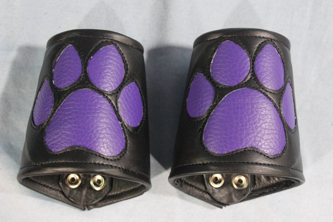 Puppy Paw Bracers with Black Snaps PAIR of BRACERS | Etsy