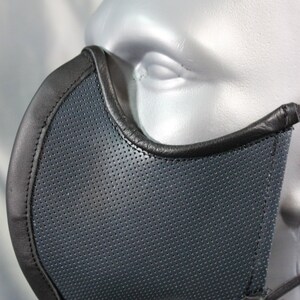 Perforated Leather Face Mask With Filter Pouch - Etsy