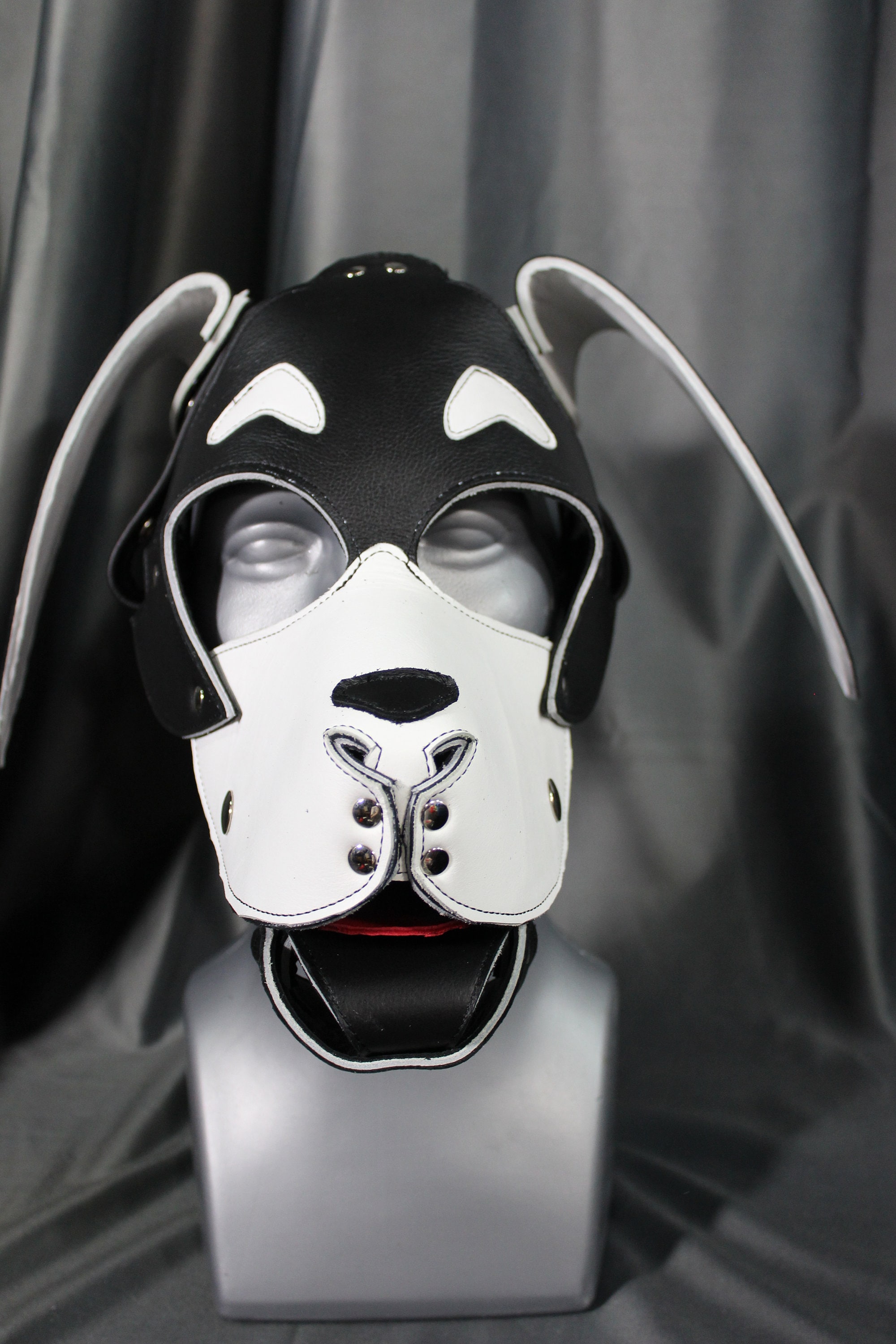 Basset Hound Style Pup Mask in Black and White - Etsy