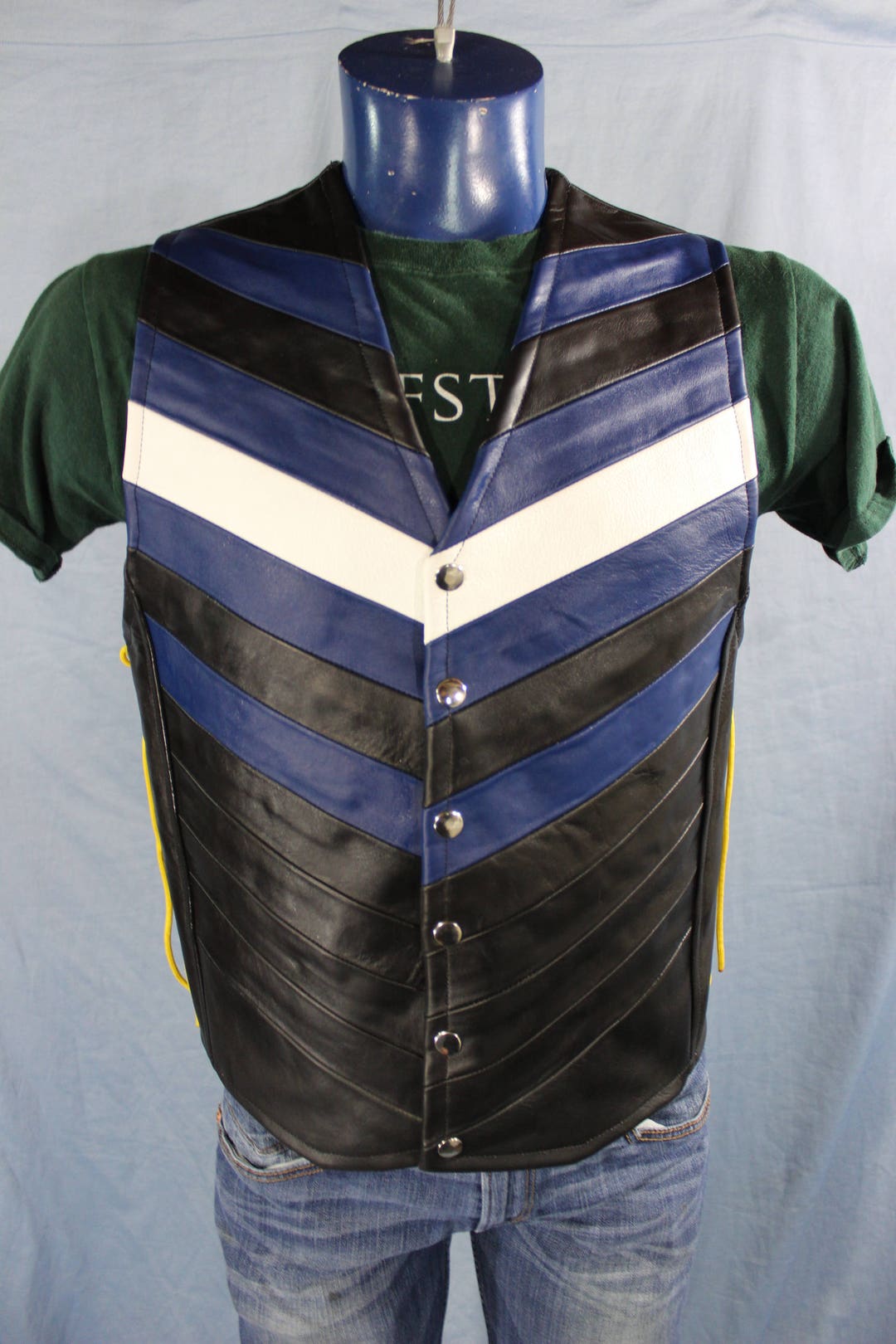 Hand Made Leather Pride Vest - Etsy