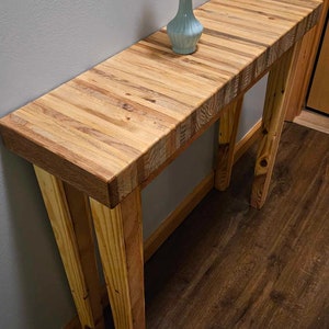Reclaimed Wood Hall Table - Etsy