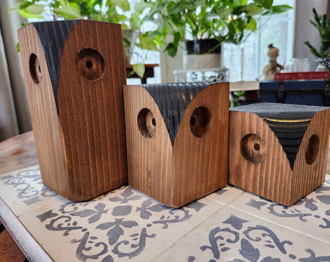 Rustic Wooden Owl Family - Etsy