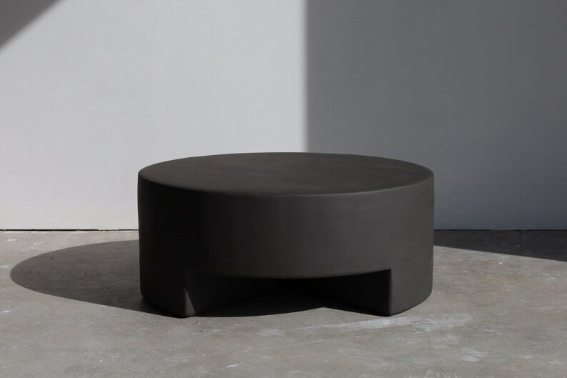 The Reed Plaster Round Coffee Table - Etsy