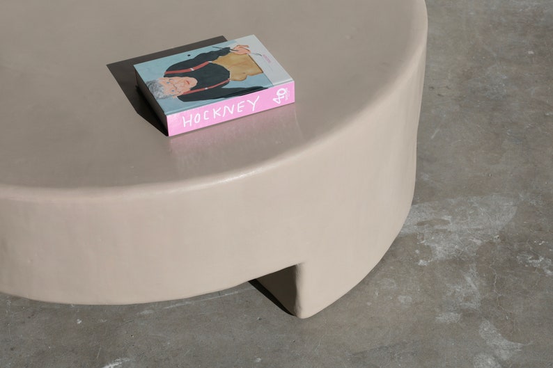 The Reed Plaster Round Coffee Table - Etsy