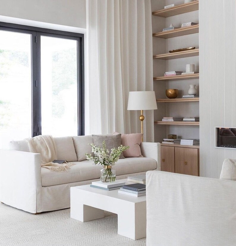 The Scout Plaster Mid-century Chunky Coffee Table - Etsy