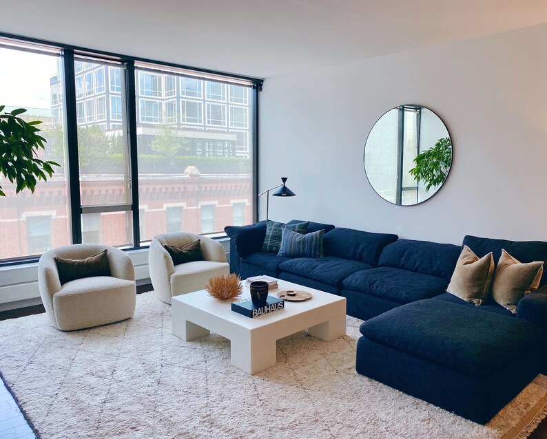 The Scout Plaster Mid-century Chunky Coffee Table - Etsy