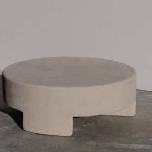 The Reed Plaster Round Coffee Table - Etsy