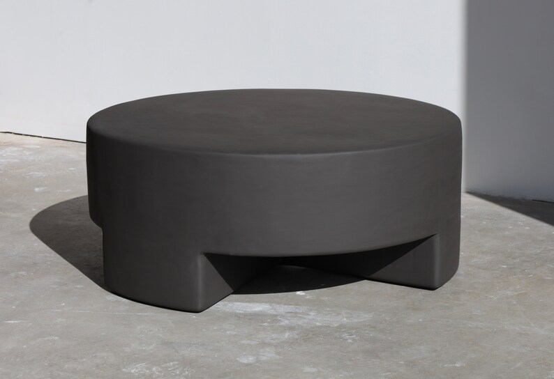 The Reed Plaster Round Coffee Table - Etsy