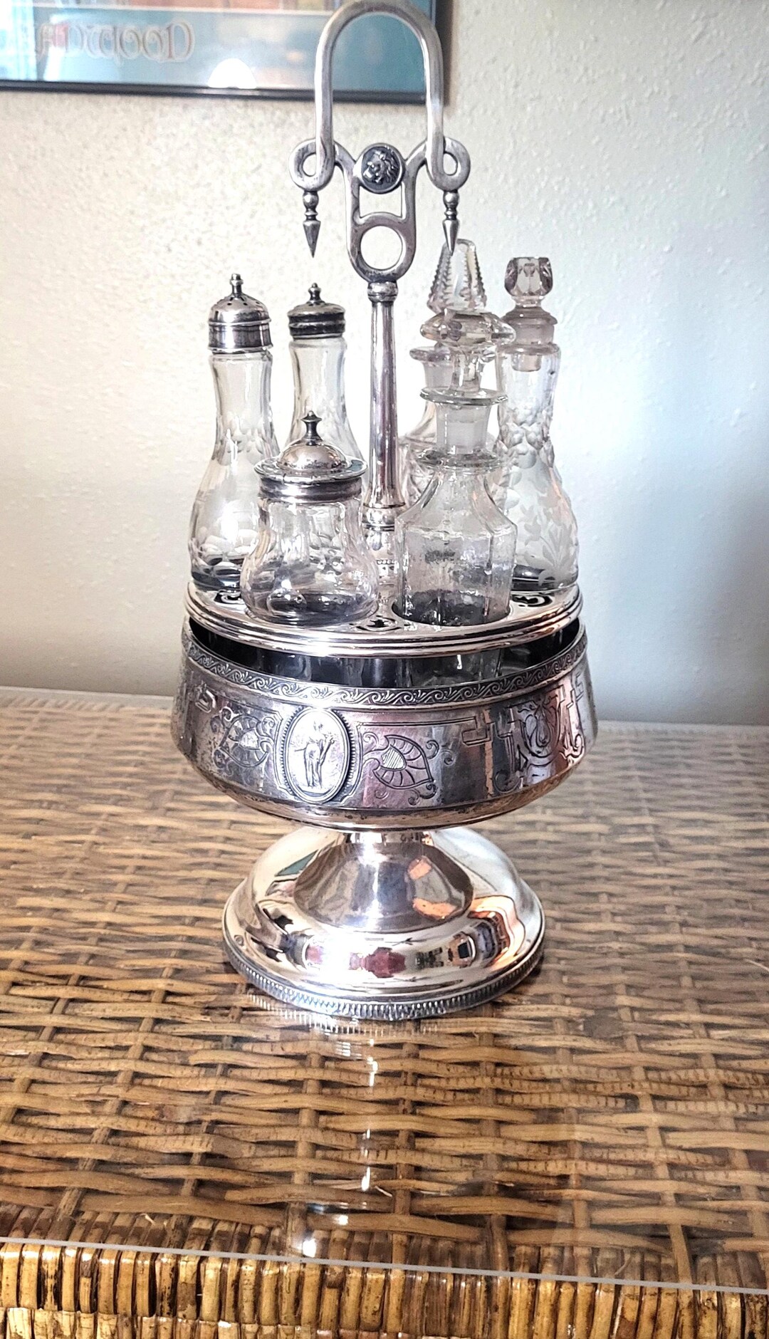 Antique Meriden Cruet Set - Etsy