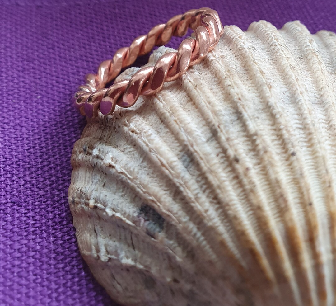 Chunky Twisted Copper Ring, in Solid Good Quality Natural Copper, - Etsy