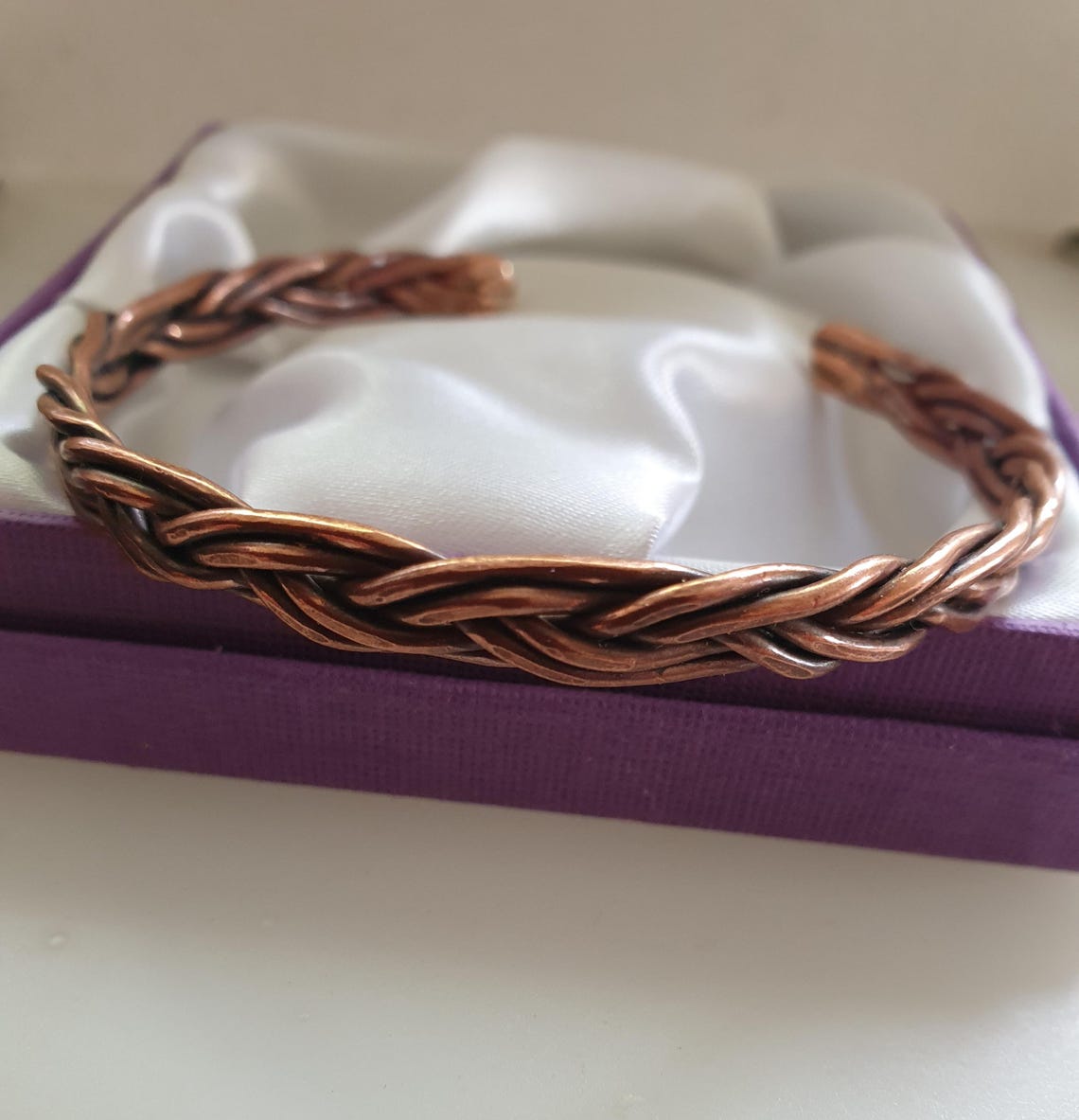 Handmade Pure Copper Braid Cuff Bracelet - Etsy
