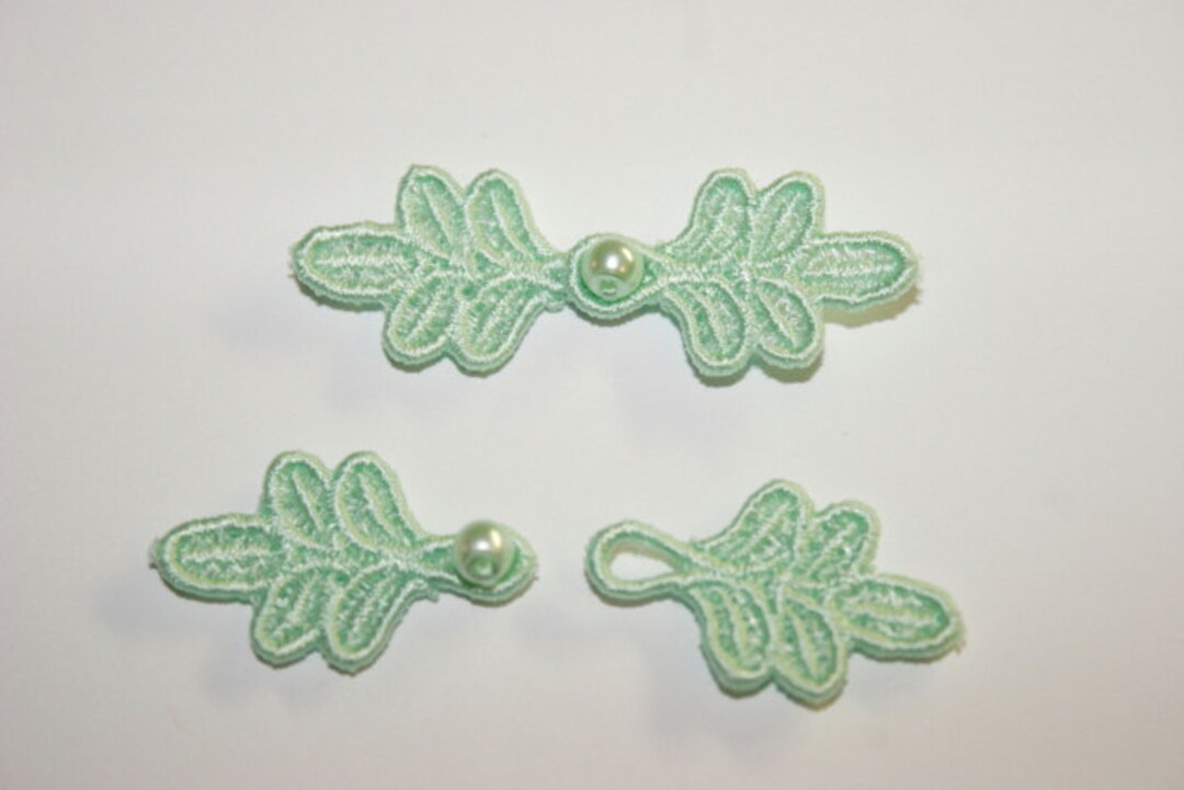Small Frog Closures 1 3/4, Pkg of 2. R42 LIGHT GREEN. Machine ...
