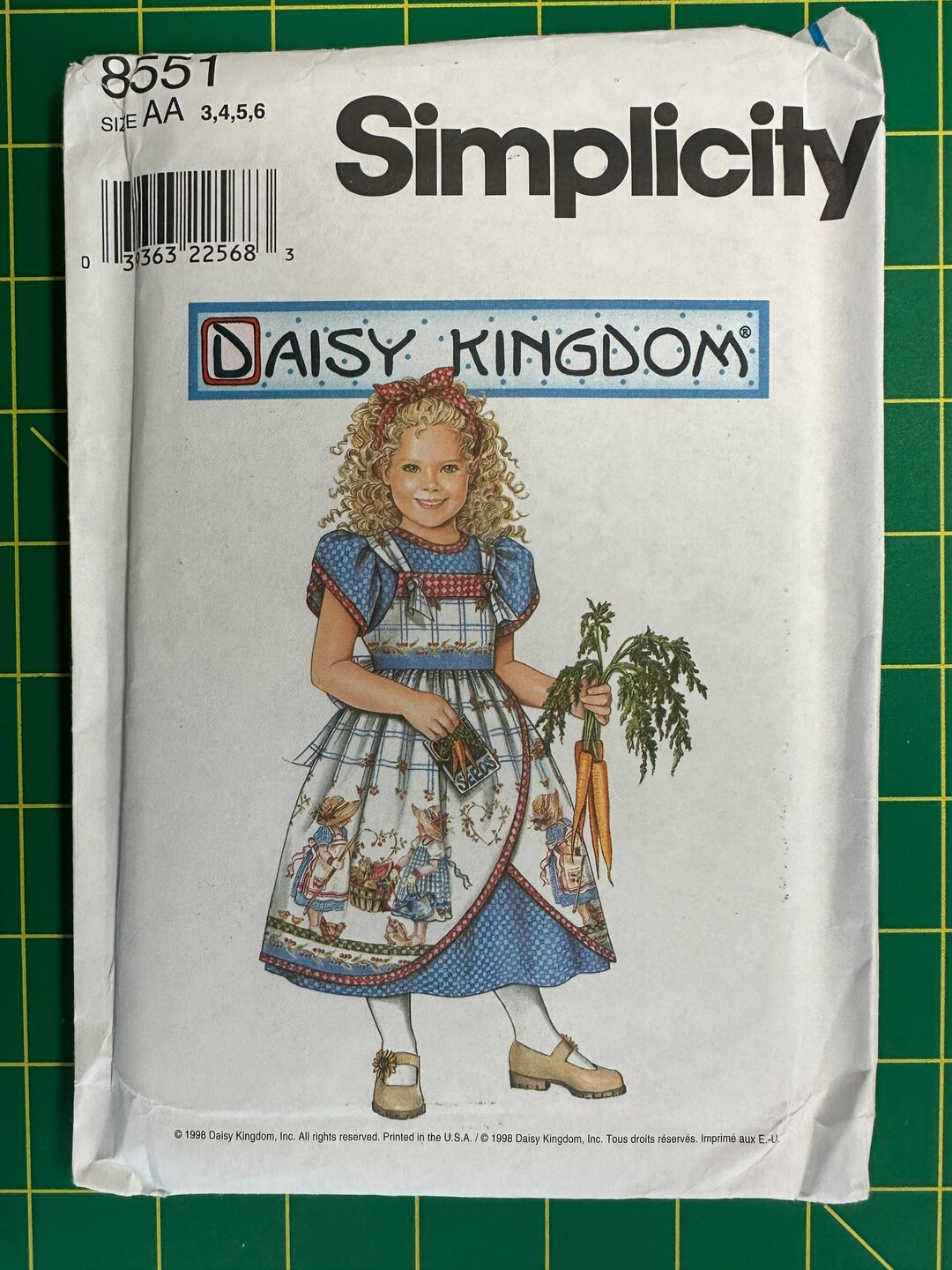 Vintage 1998 Simplicity 8551 Pattern UNCUT Daisy Kingdom Dress Size AA ...