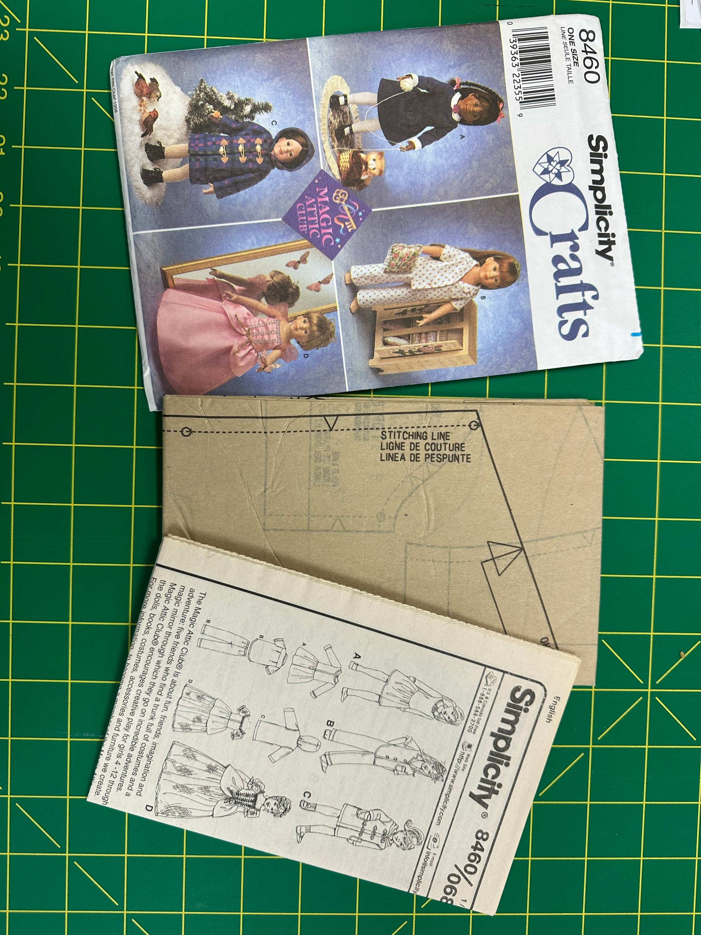 Vintage 1998 Simplicity 8460 Pattern UNCUT Doll Clothes for 18 Magic ...