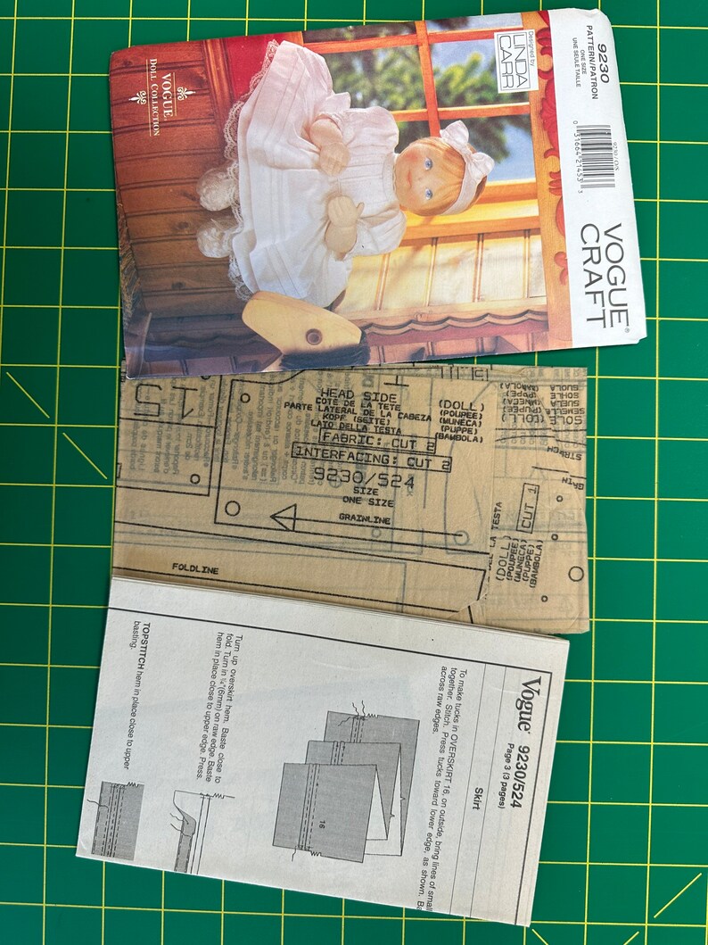 Vintage 1995 Vogue 9230 UNCUT 15 Doll and Doll Dress Pattern - Etsy