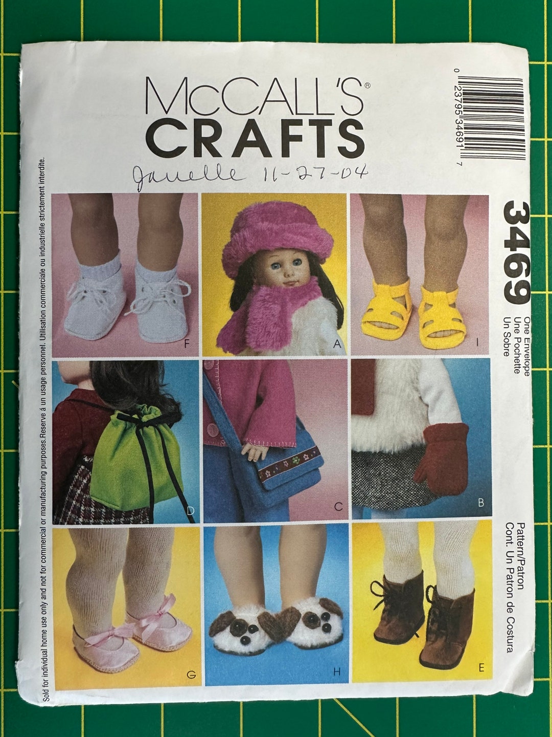 Vintage 2001 Simplicity 3469 UNCUT 18 Doll Accessories Pattern - Etsy