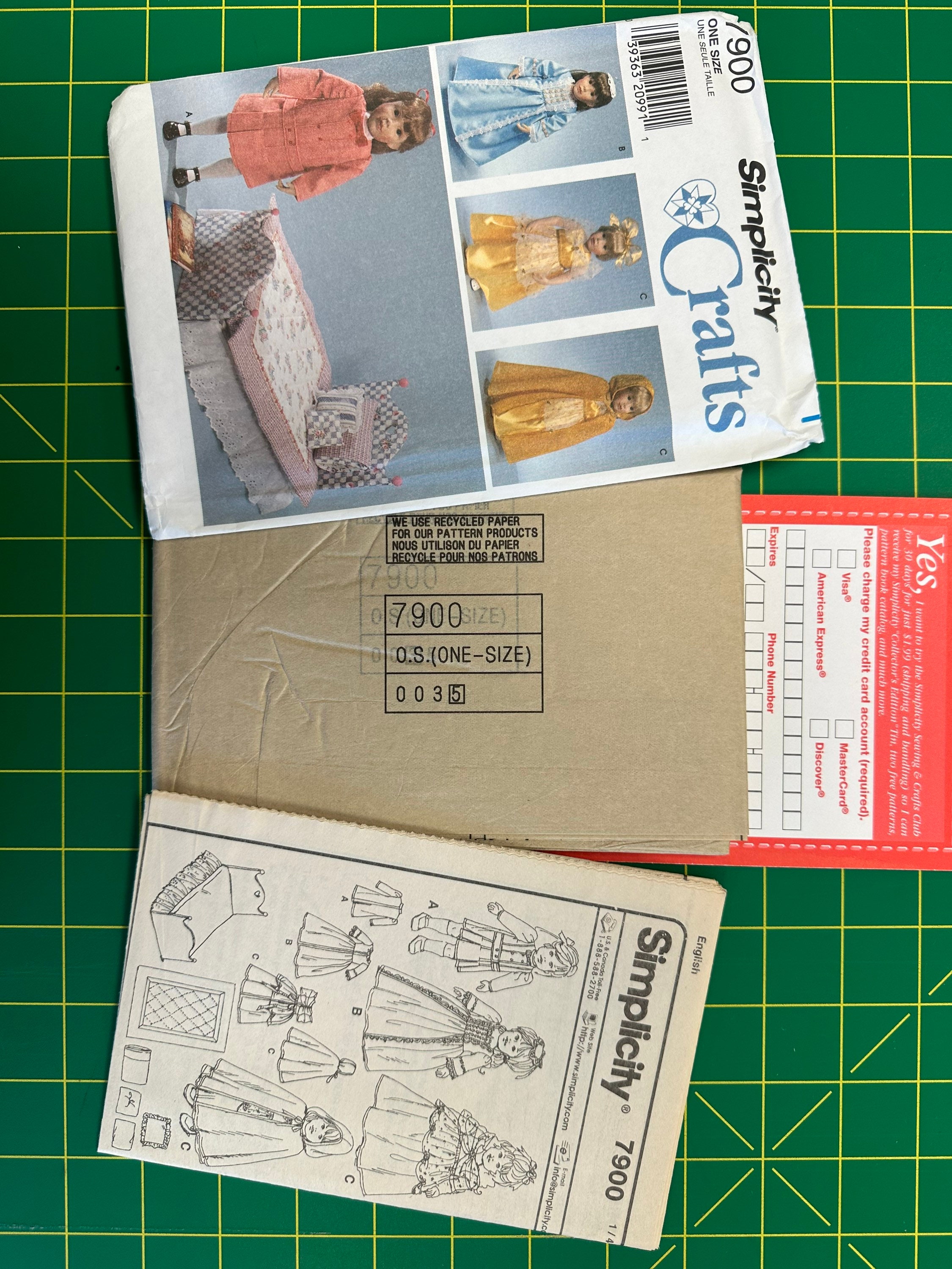 Vintage 1997 Simplicity 7900 Pattern UNCUT 18” Doll Clothes Pattern - Etsy