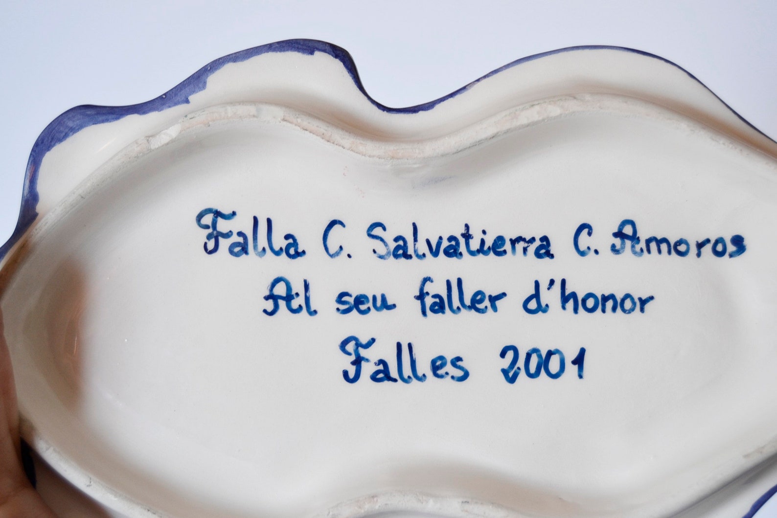 Vintage White and Blue Porcelain Holy Water Fountain, Ceramic Holy ...