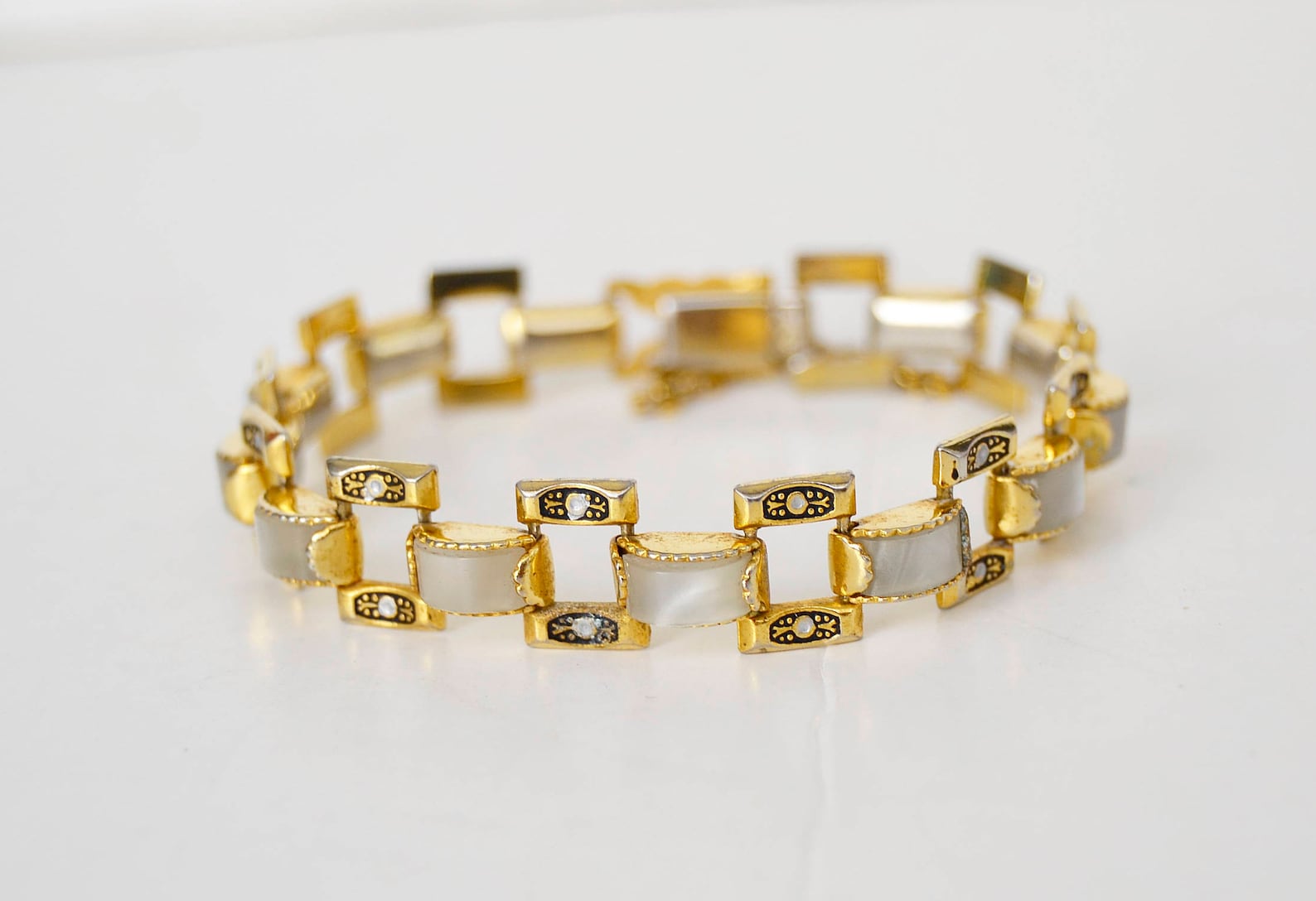 Bracelets Toledo Spain Damascene gold bracelet | Etsy