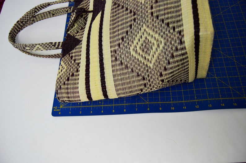 Plastic Braided Basket Bag Large Handbag Handmade Bag | Etsy