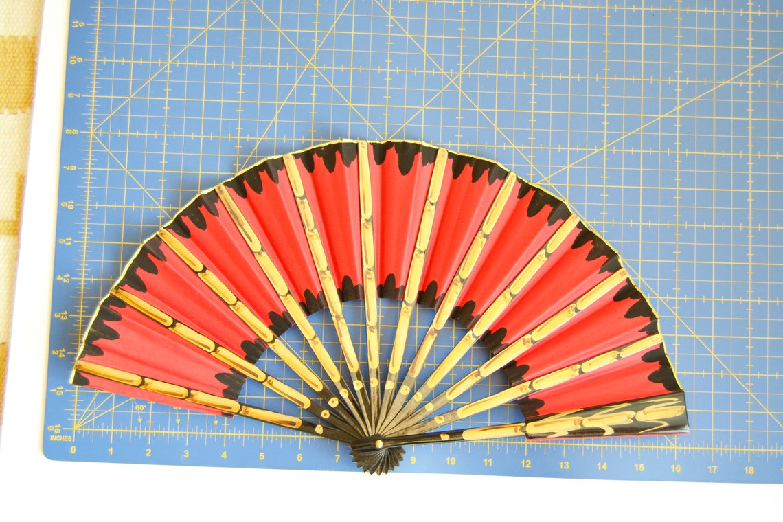 Spanish Fan Hand Drawing Red Fan Flamenco Fan Hand Fan - Etsy