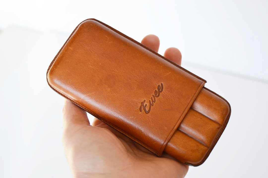 LEATHER Cigar Box, Cigar Holder, Cigarette Box, Accessories for Men ...